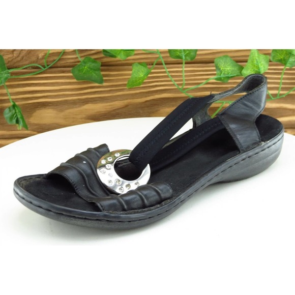 Rieker | Shoes | Rieker Sz 4 M Black Gladiator Leather Women Sandals ...